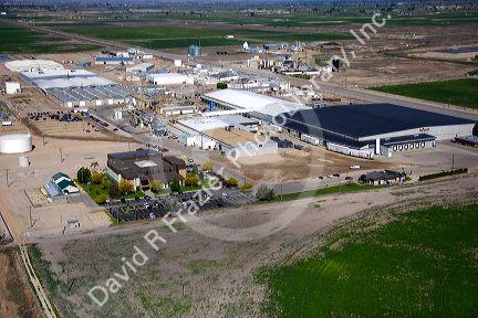 Aerial view of the Simplot potato processing plant in Caldwell, Idaho ...