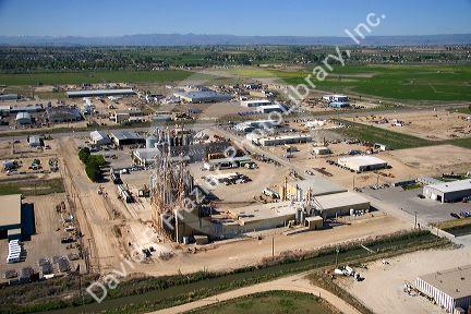 Aerial view of the Simplot potato processing plant in Caldwell, Idaho ...