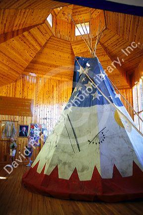 Tipi in the Indian Museum of North America at the Crazy Horse Memorial ...