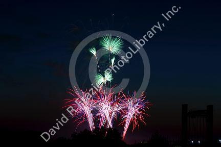 Fourth of July fireworks display in Boise, Idaho, USA. | David R ...