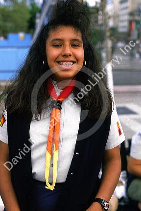 A mexican girl scout in her uniform, Mexico City, Mexico. | David R ...