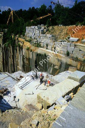 A granite rock quarry near Elberton, Georgia. | David R. Frazier ...