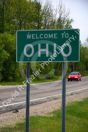 Welcome to Ohio sign is on m-99 Michigan and Ohio border in Northwest ...